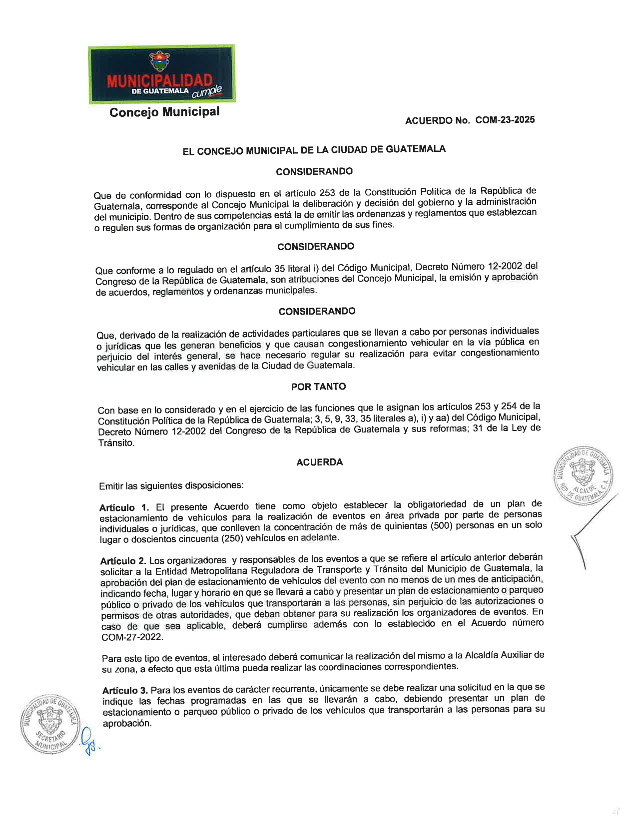 Así funciona el nuevo Plan de Parqueos en eventos masivos impulsado por ...